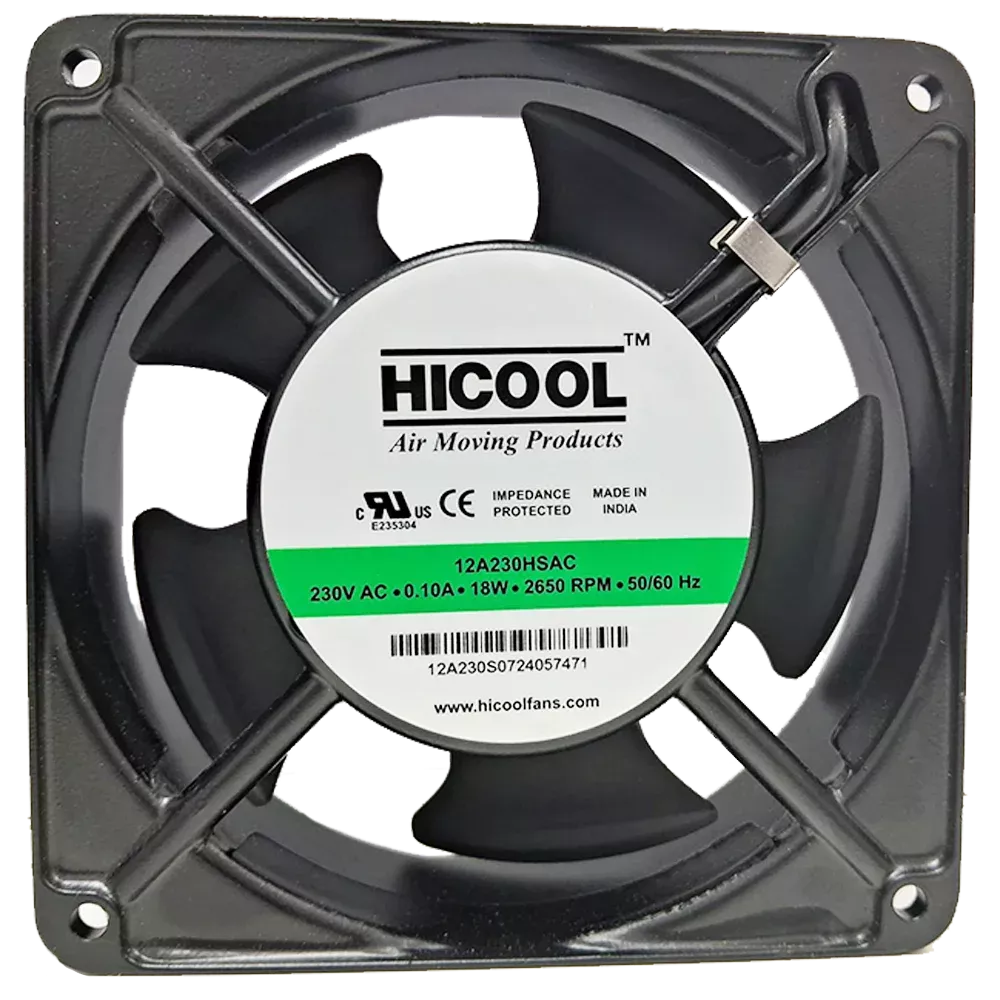 HICOOL Compact (AC) 12A230HBAC-TP2 100 mm Black Axial Cooling Fan