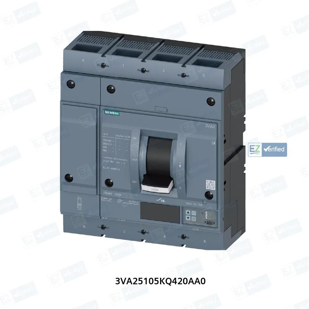 Siemens 3VA2510-5KQ42-0AA0 1000 Amp 4 Pole 55 kA MCCB