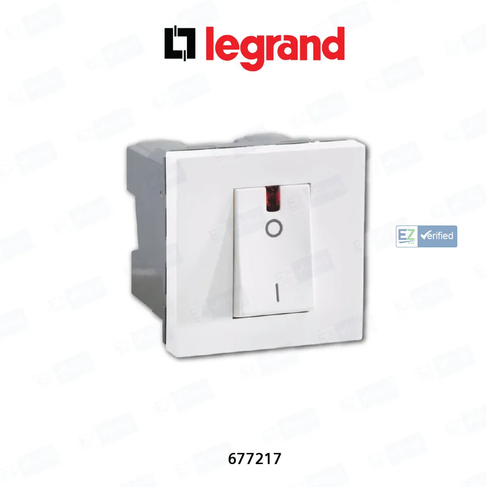 Legrand Lyncus White DP Switch 32 A, 2 Module, With Indicator