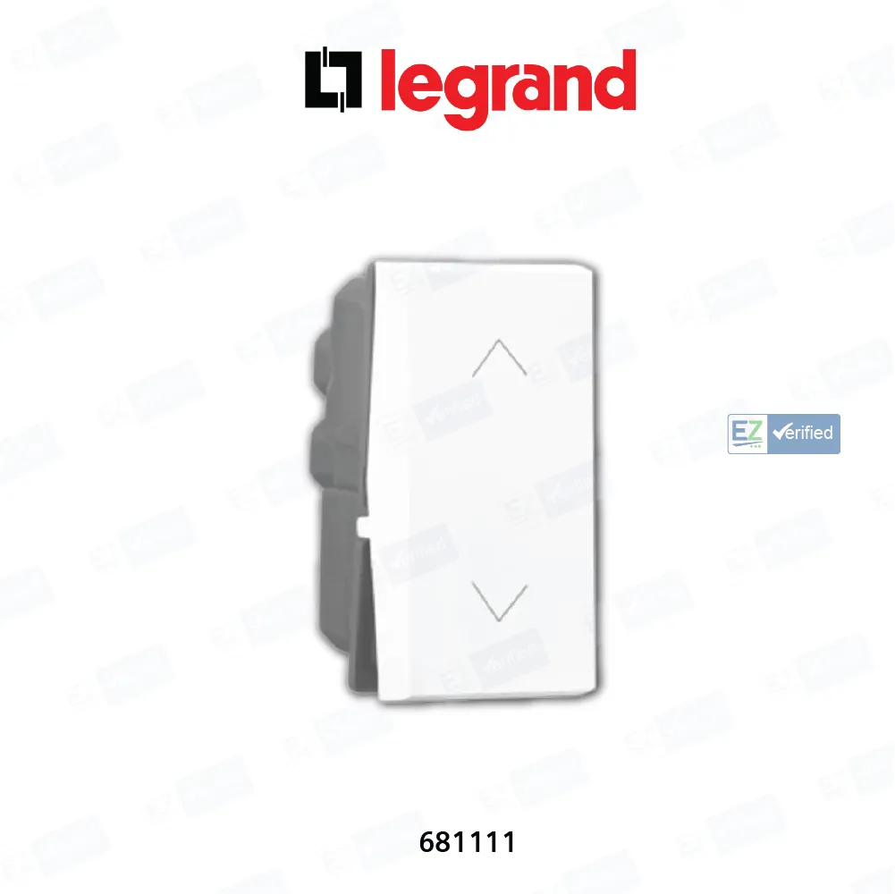 Legrand Allzy White Switch 6 A, 1 Module, 2 Way