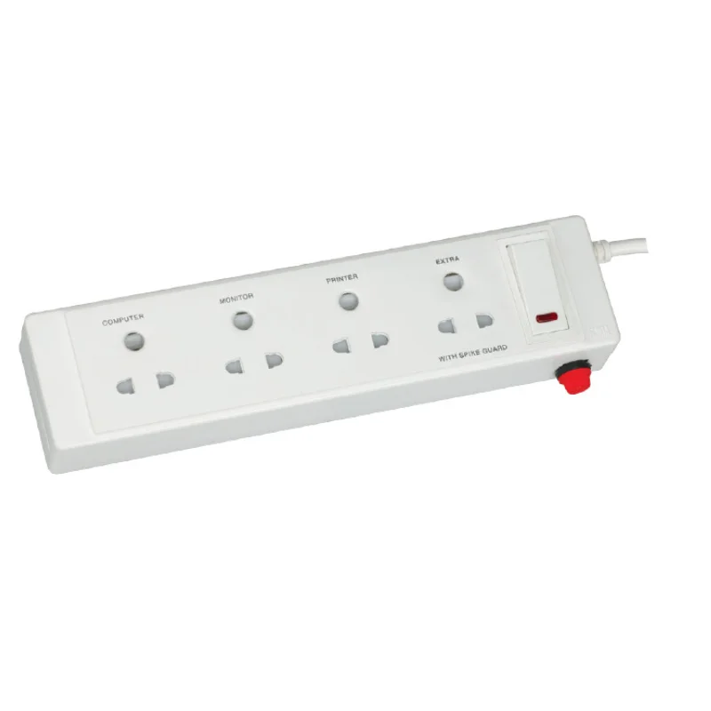 Anchor Spike Guards 6 A, 4 Socket Shutter With Single Switch & Wire ...