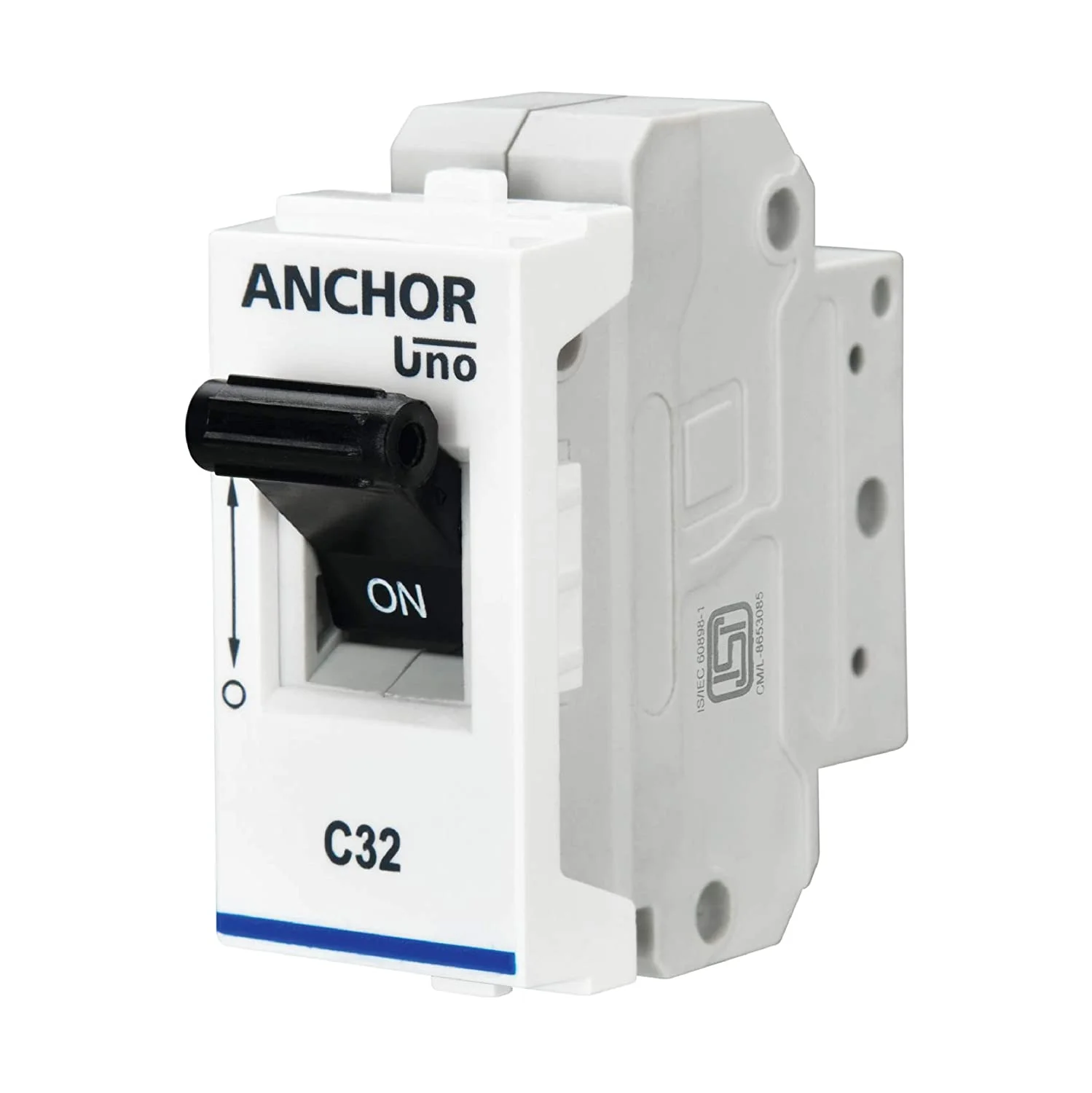 Anchor Uno Mini Modular MCB 6 A, 1 Pole, 3 KA, C-Curve