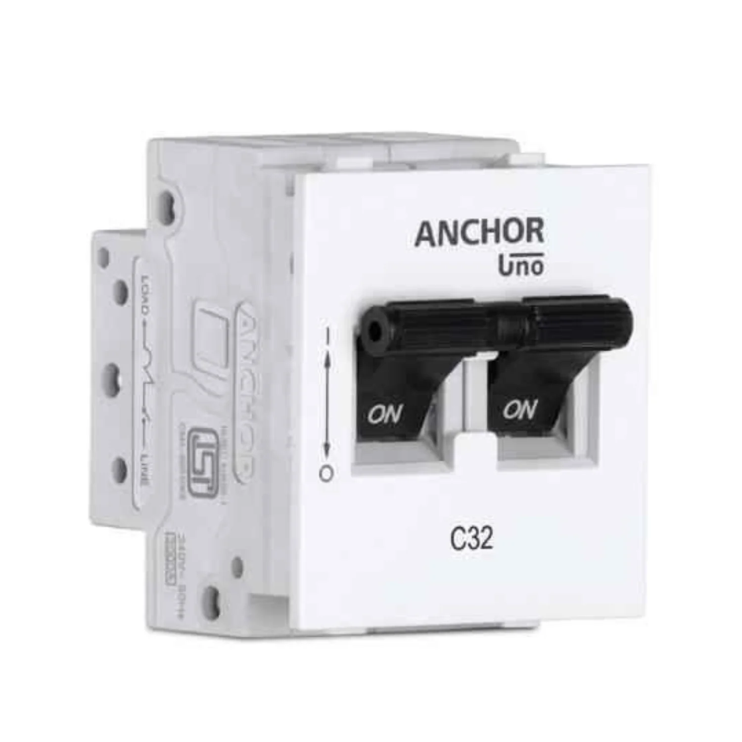 Anchor Uno Mini Modular MCB 20 A, 2 Pole, 3 KA, C-Curve