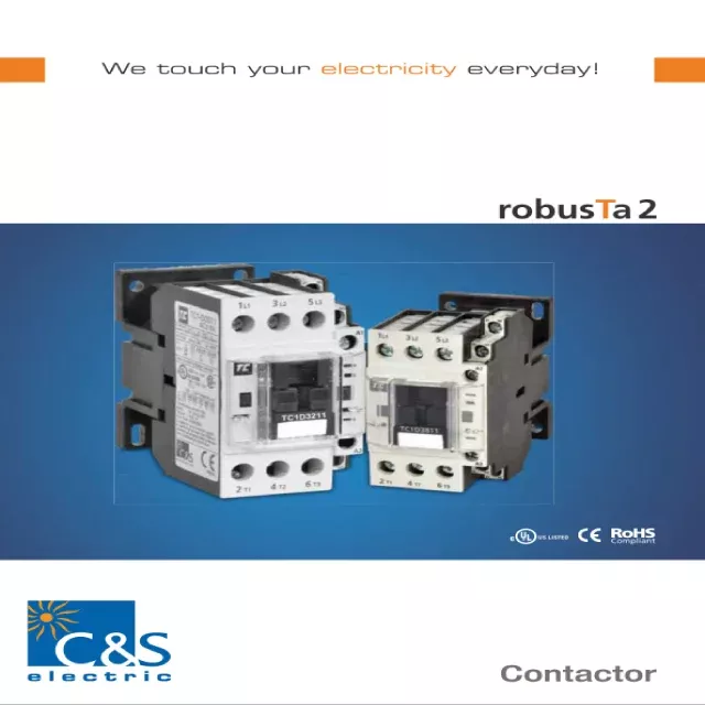 Download C&S Electric Robusta Power Contactor Catalogue PDF |Eleczo.com
