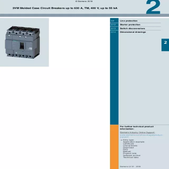 Download Siemens Sentron 3VM MCCB Catalogue PDF |Eleczo.com