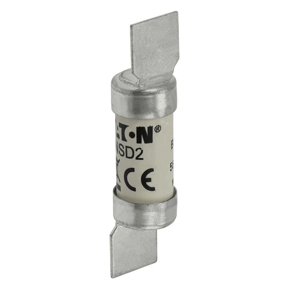 Eaton Bussmann NSD2 HRC Fuse, 2 Amp, 550 VAC, 80 kA, F1 Size, Clip On Tag