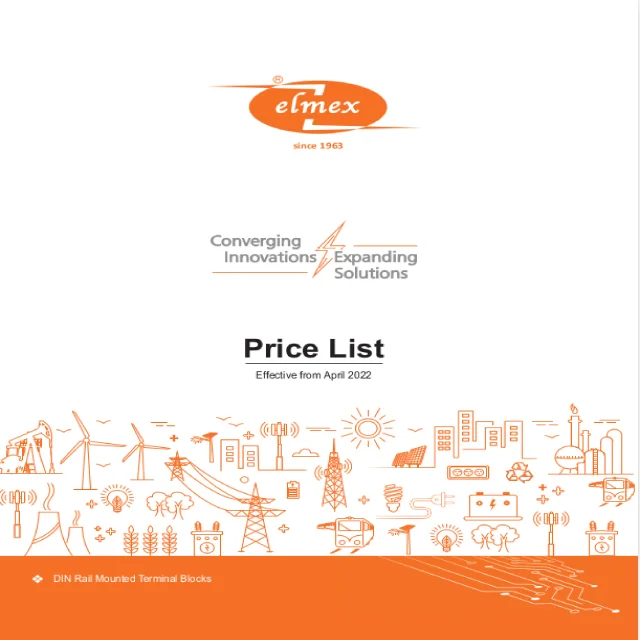 Elmex Terminal Blocks & Connectors Price List PDF Download |Eleczo