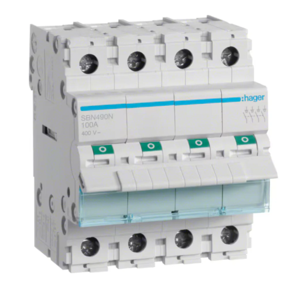 Hager MCB Isolator 100 A, 4 Pole