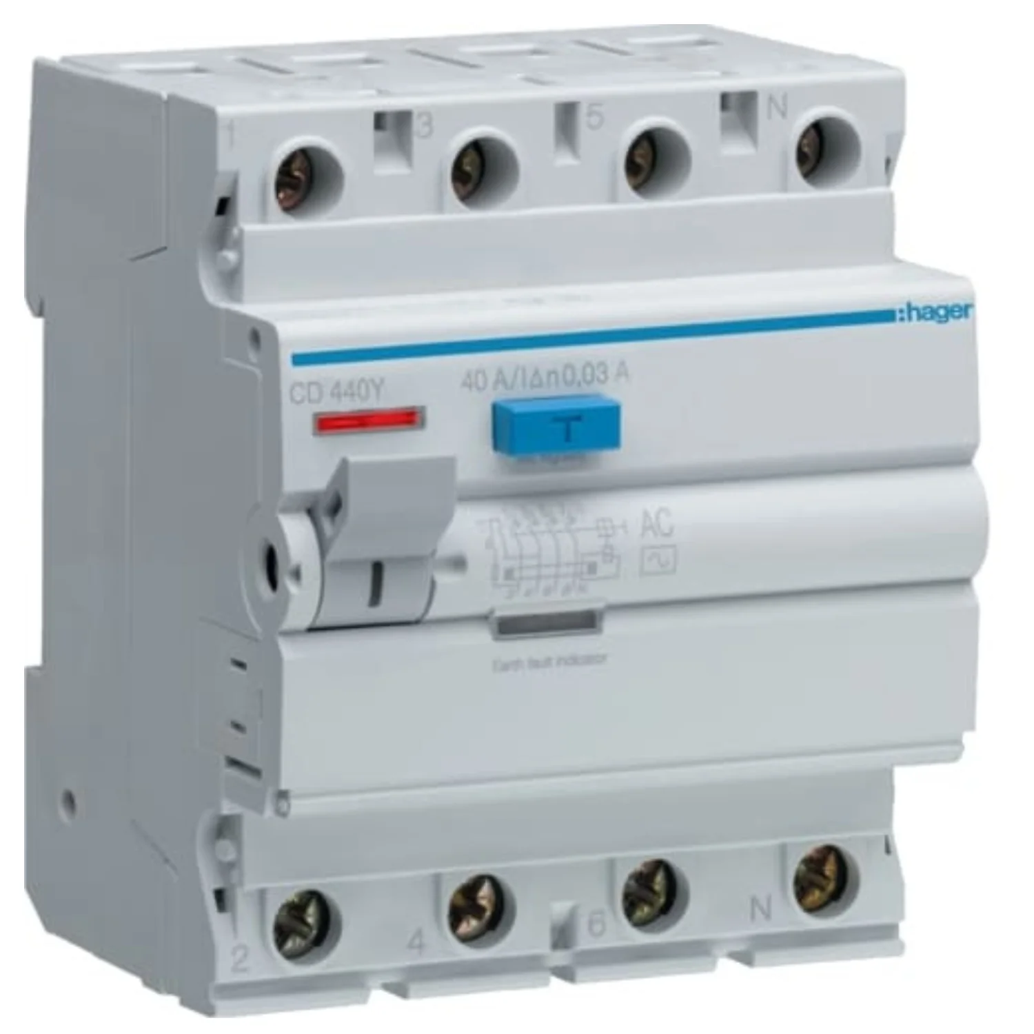 Buy Hager CE425Y 25 Amp 4 Pole RCCB Online at Discount Price