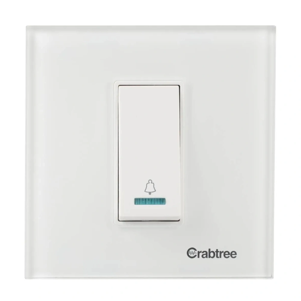 Havells Crabtree Murano 1 Module Pearl White Modular Combined Cover Plate