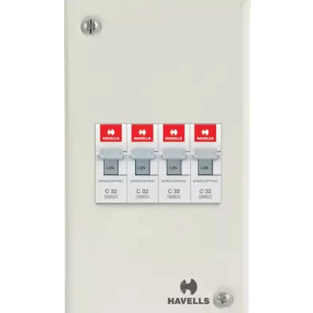 Havells Euro-II MCB Enclosure 4 Way, Sheet Steel With Din Rail