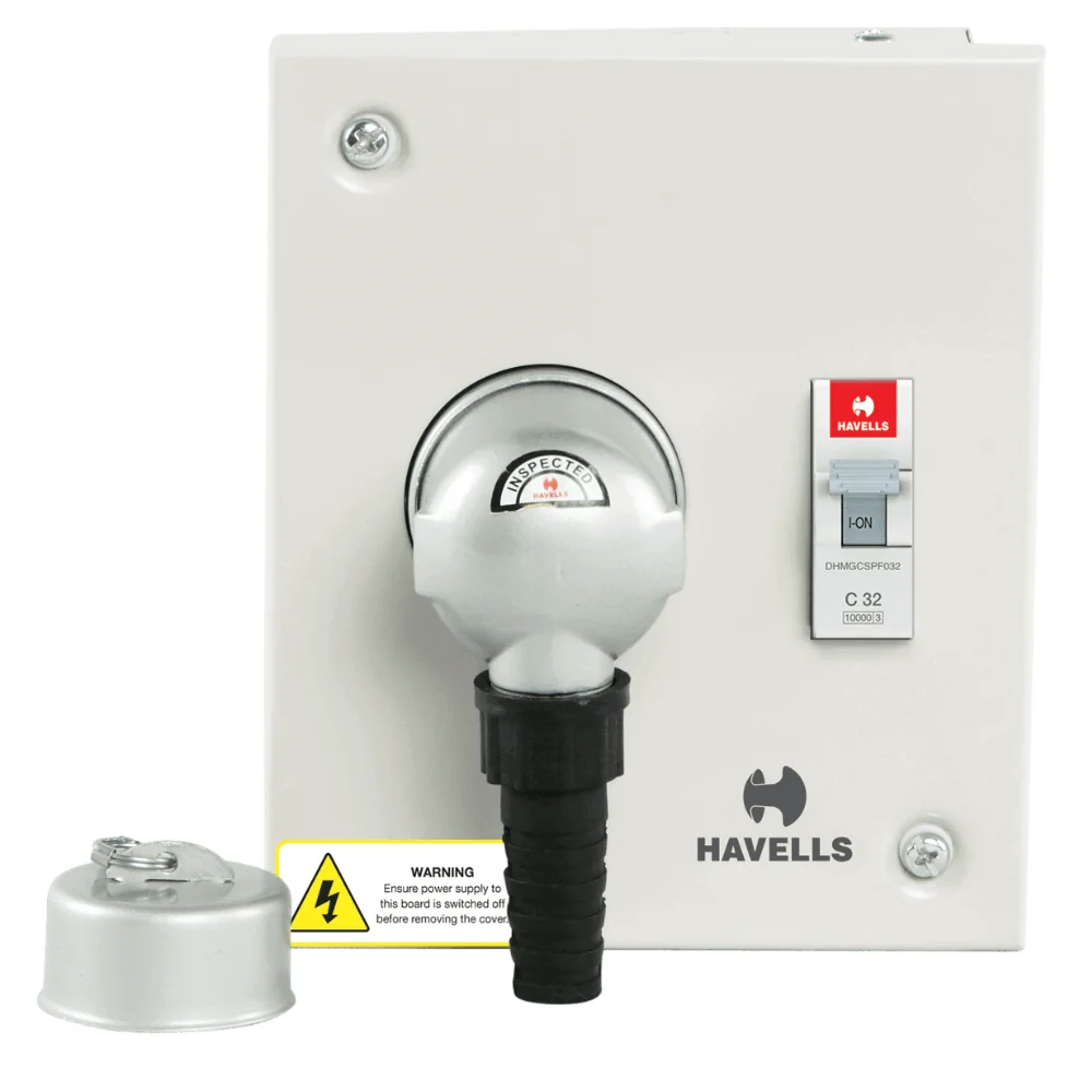 Havells Plug and Socket Board 20 A, SPN, Enclosure With 2 Pole