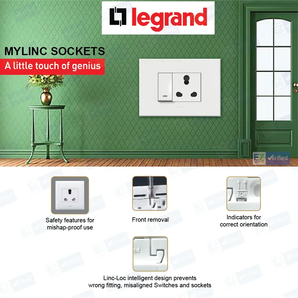 Buy Legrand Mylinc 16 Amp 3 Pin Twin Socket Online at Special Price