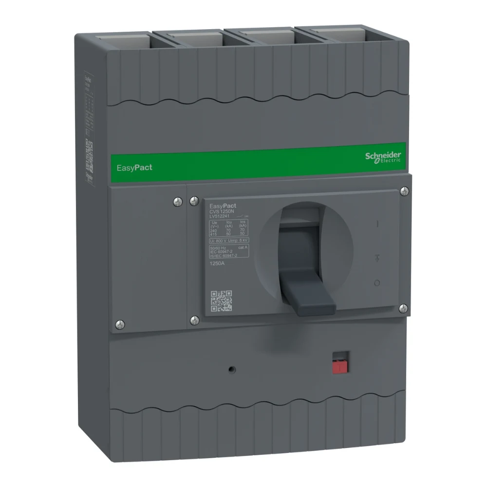 Schneider Electric EasyPact CVS1250N MCCB 1250 A, 4 Pole, 50 kA ...