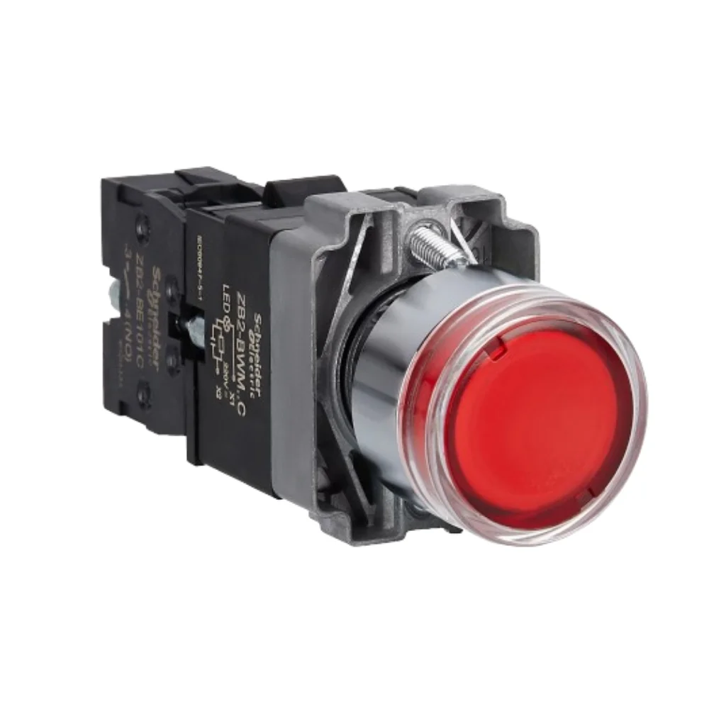 Buy Schneider Electric XB2BW34M1C 22 Mm Red Illuminated Push Button ...