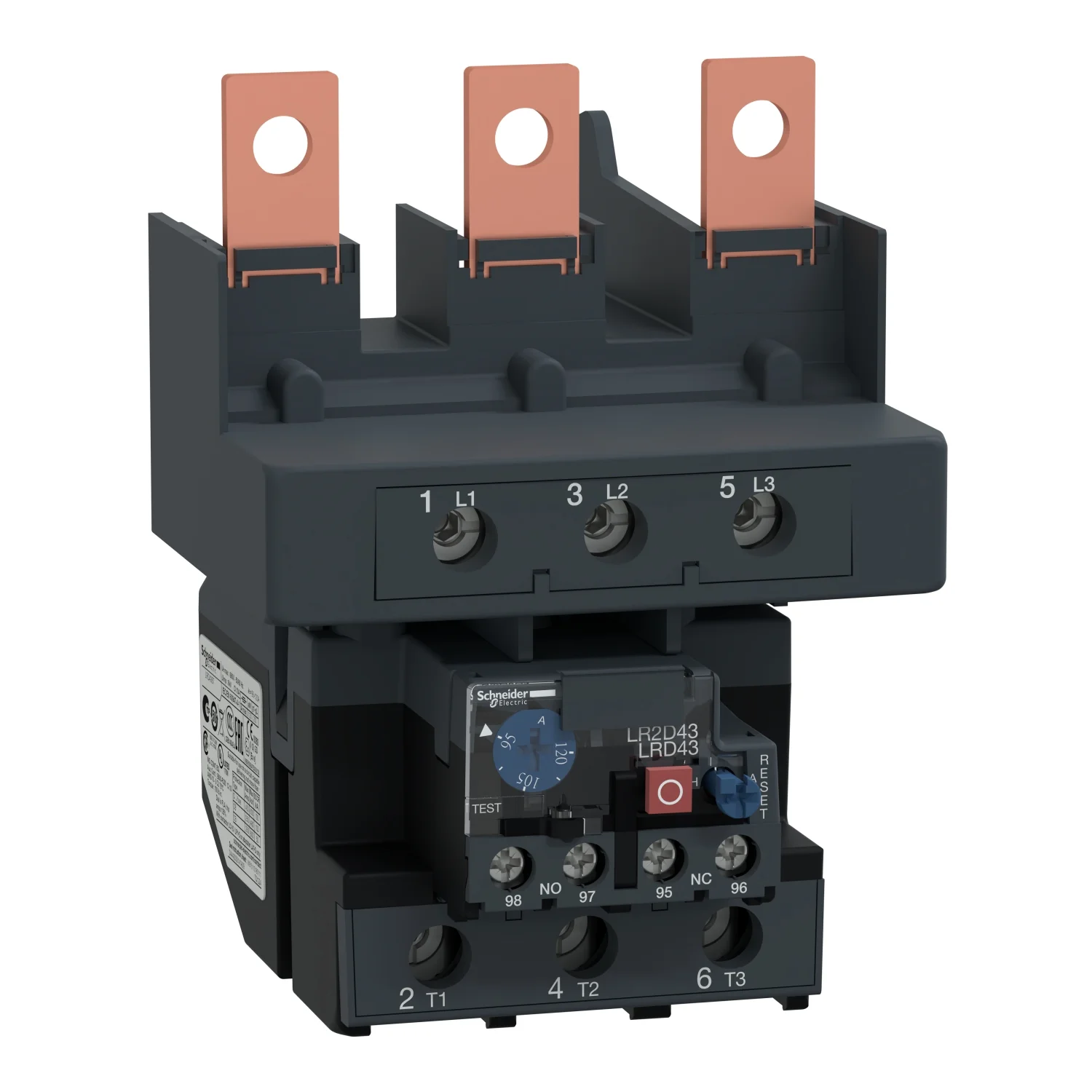 Schneider Electric TeSys Thermal Overload Relay - D Model 95 - 120 A ...
