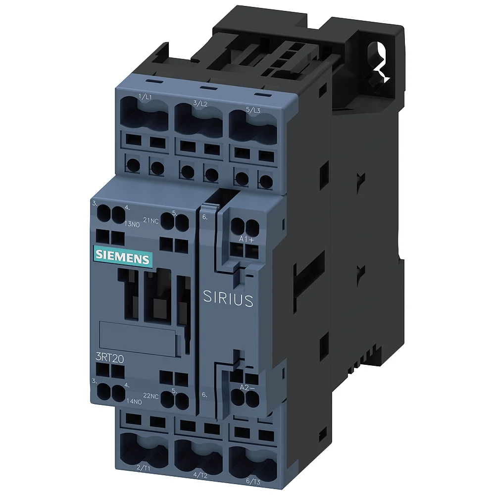 Siemens Sirius 3RT2 Power Contactor 25 A, 3 Pole, 24 V DC, 1 NO + 1 NC ...