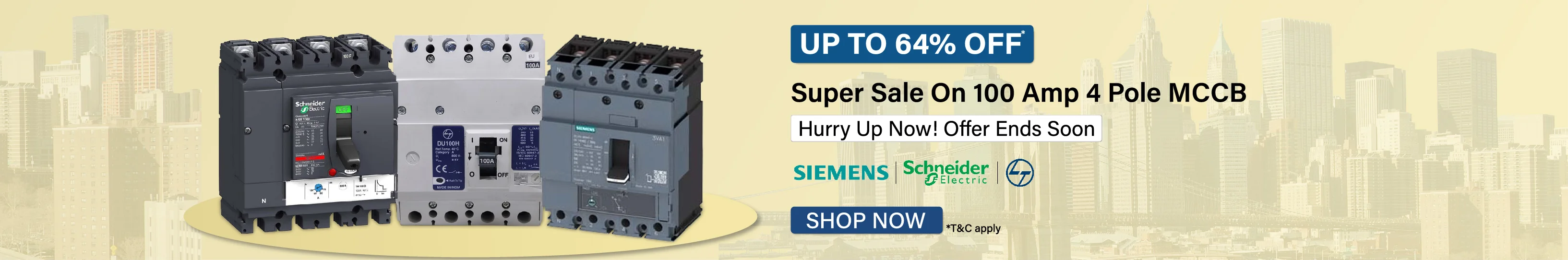 Buy 100 Amp MCCB Online at Deal Price in India |Eleczo.com