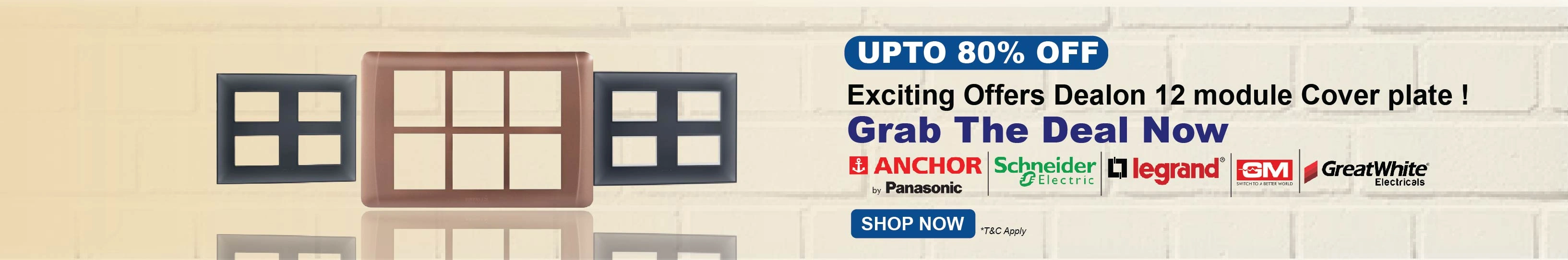 Buy 12 Module Cover Plate Online at Lowest Price |Eleczo.com