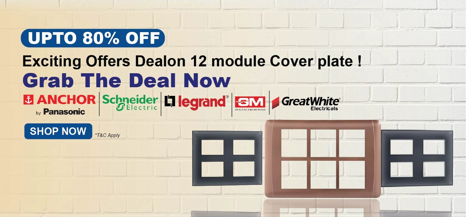 Buy 12 Module Cover Plate Online at Lowest Price |Eleczo.com