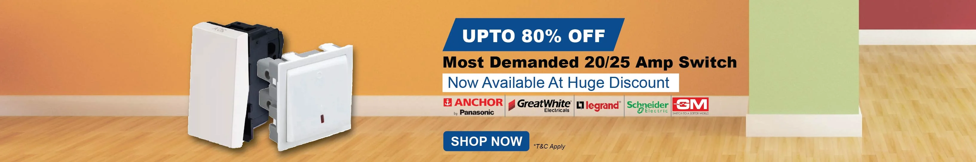 Buy 20/25 Amp Switches Online at Deal Price in India |Eleczo.com
