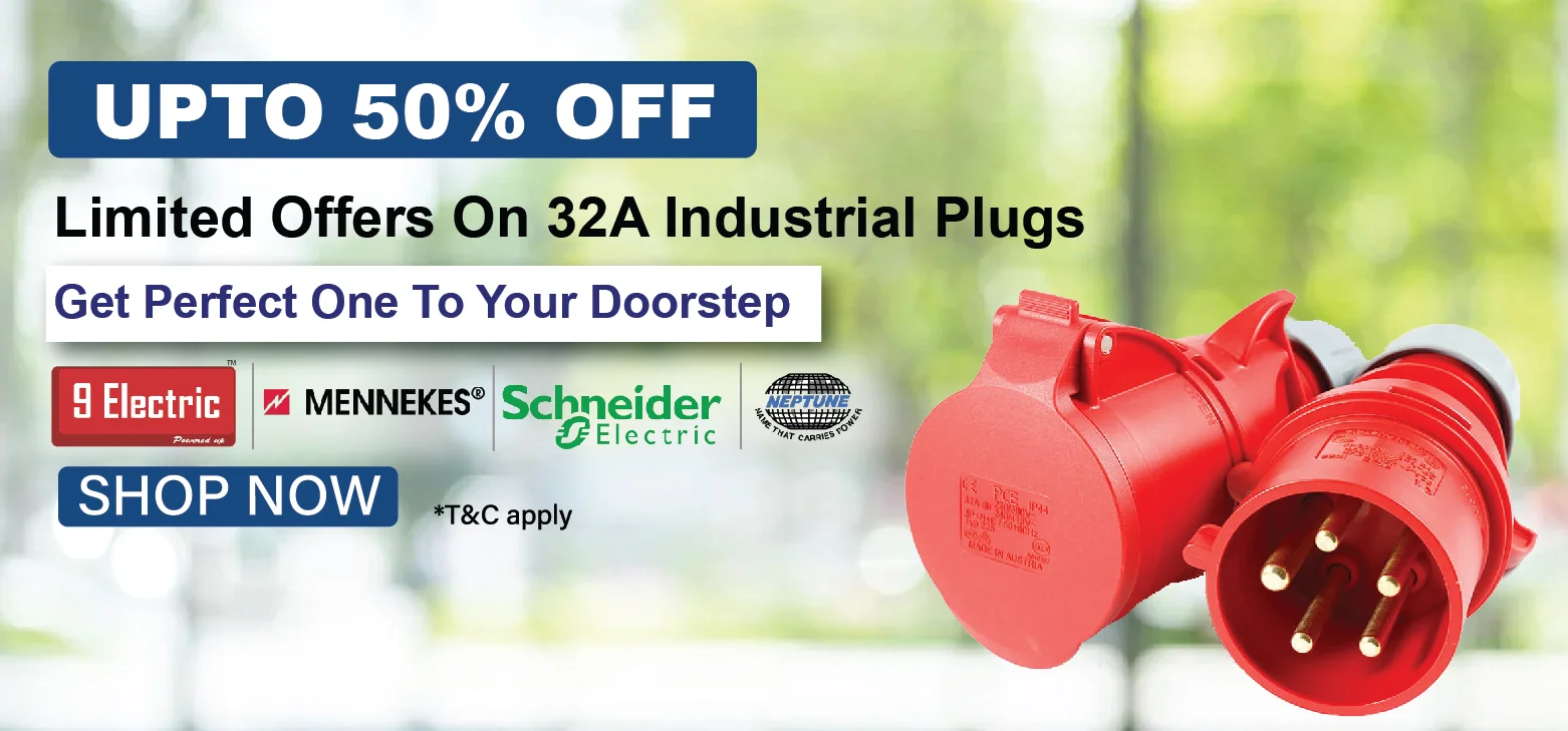 Buy 32 Amp Industrial Sockets Online at Best Price in India |Eleczo.com