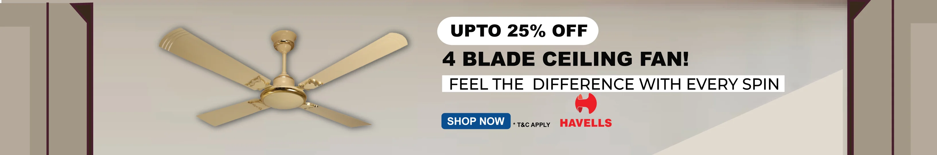 Buy 4 Blade Ceiling Fans Online at Latest Price |Eleczo.com
