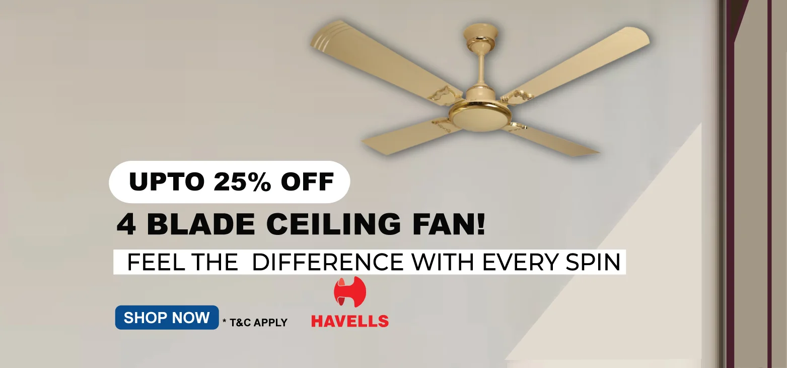 Buy 4 Blade Ceiling Fans Online at Latest Price |Eleczo.com
