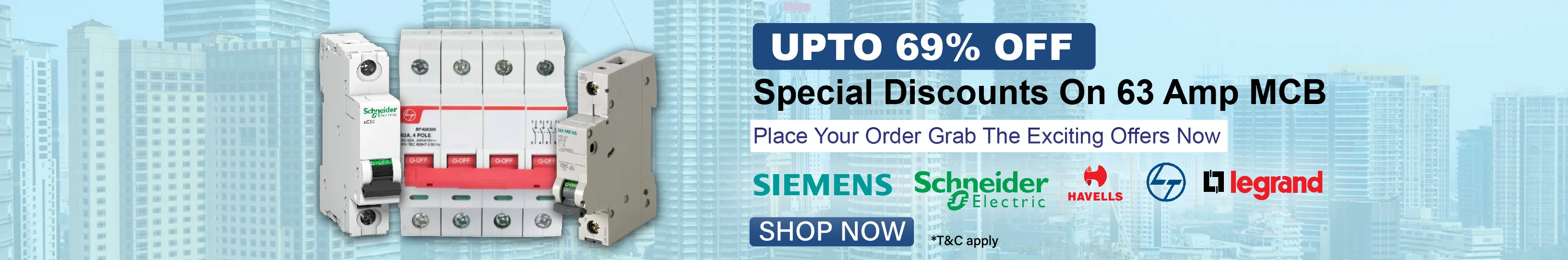 Buy 63 Amp MCB Online at Discount Price in India |Eleczo.com