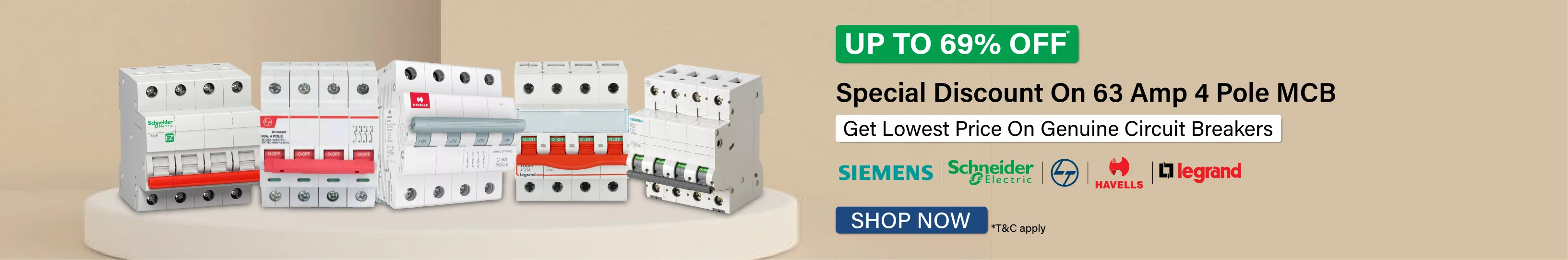 Buy 63 Amp MCB Online at Discount Price in India |Eleczo.com