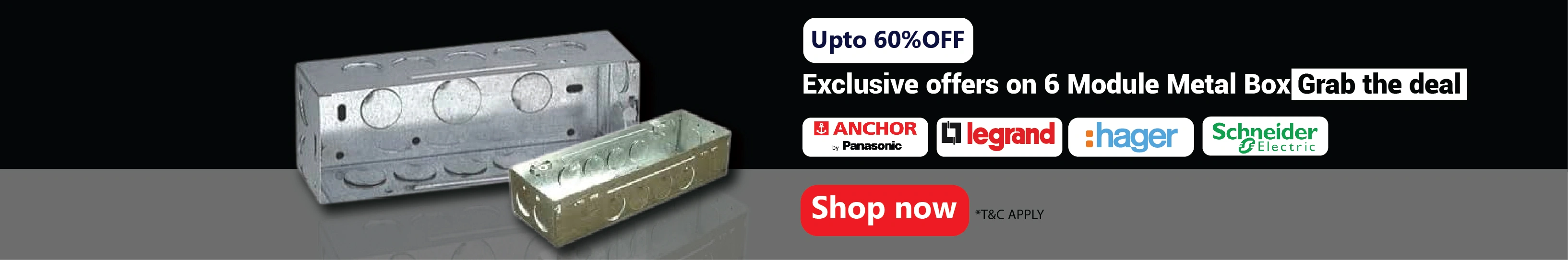 Buy 6 Module Metal Box Online at Best Prices in India |Eleczo.com