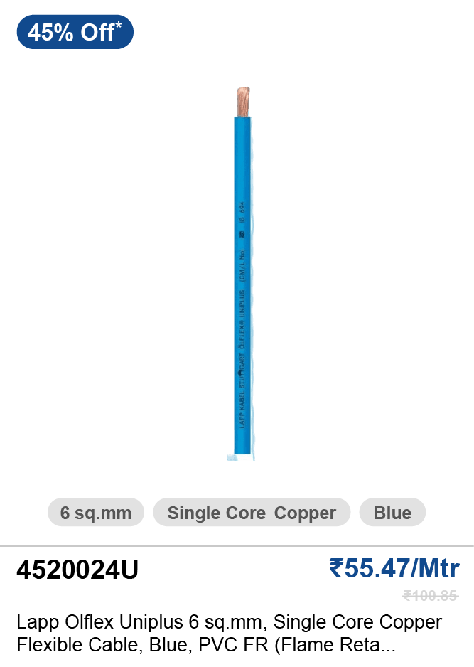 Buy 6 Sq Mm Cable Online at Best Price in India |Eleczo.com