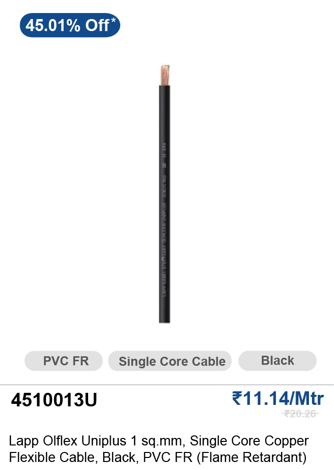 Buy 1 Sq Mm Cable Online at Lowest Price in India |Eleczo.com