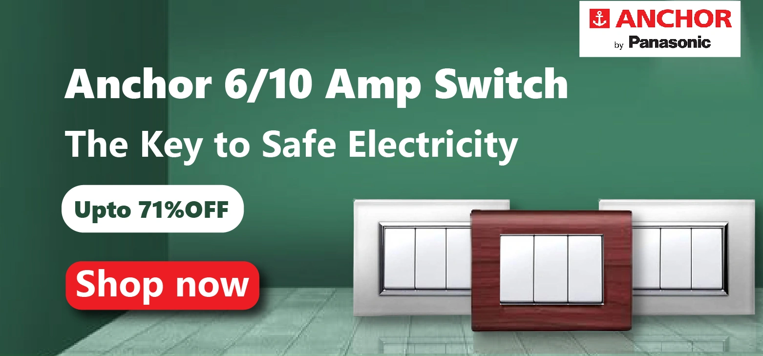 Buy Anchor 6/10 Amp Switches Online at Deal Price in India |Eleczo.com